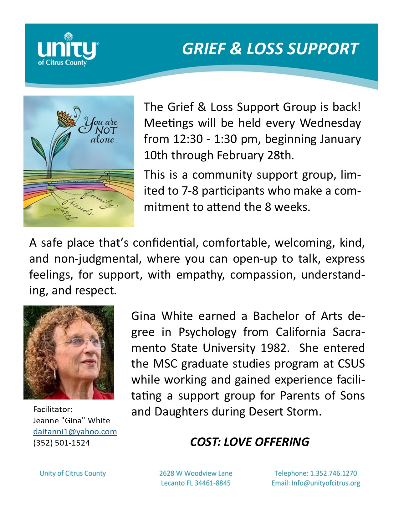 Grief and Loss Support Group | Unity of Citrus County